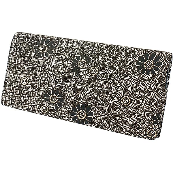 Amazon | [印傳屋] 印伝 長財布 束入L 薄い 鹿革 紫地×白漆 ぶどう柄